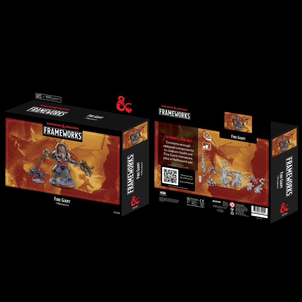 Dungeons & Dragons: Frameworks Miniatures - Fire Giant & Hellhound ...