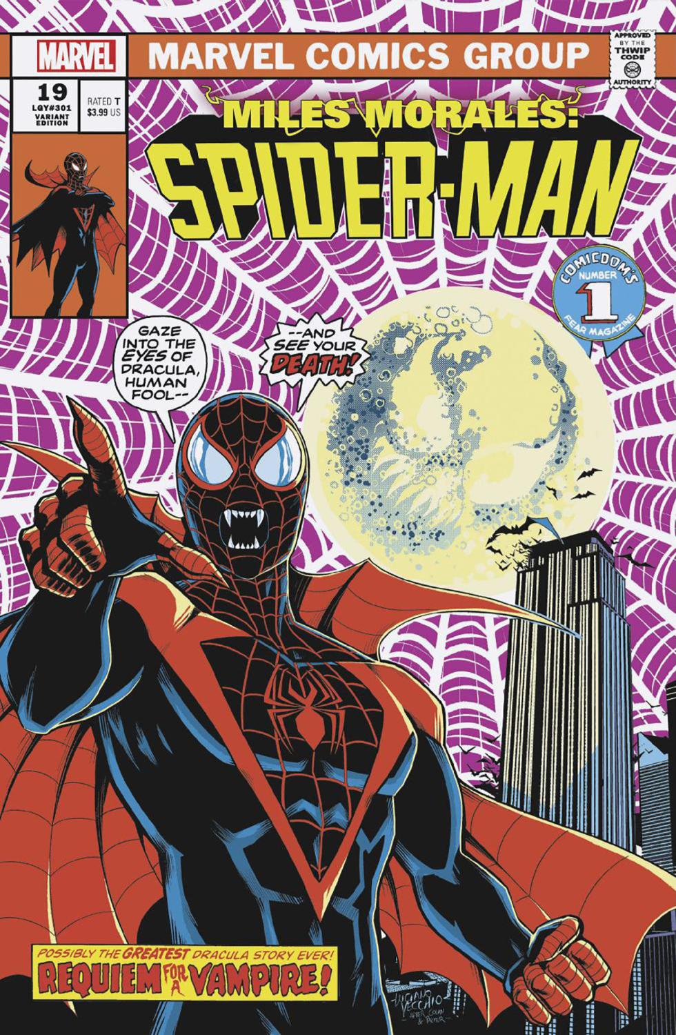 MILES MORALES SPIDER-MAN #19 LUCIANO VECCHIO VAMPIRE VAR CVR B | Goblin ...