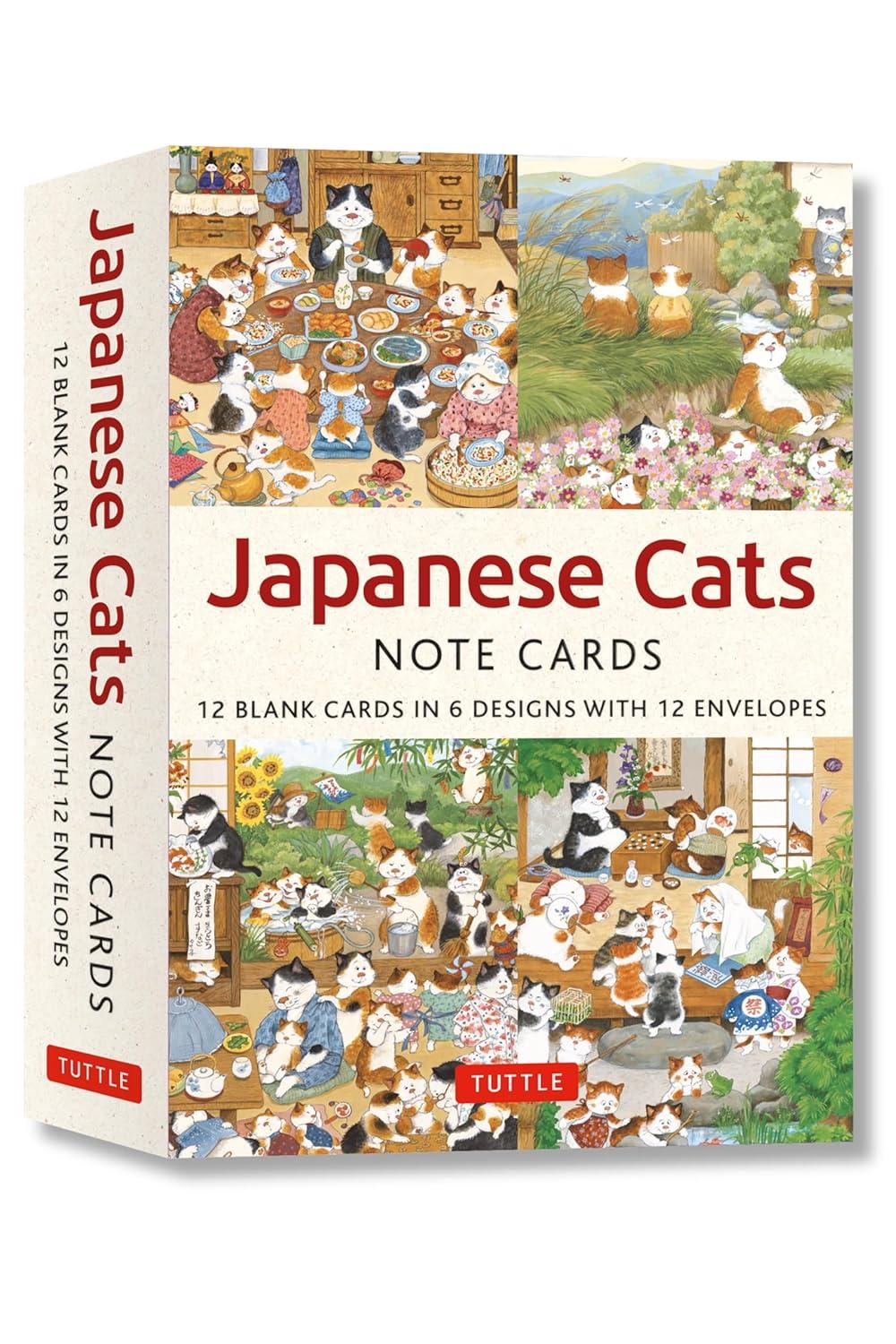 Japanese Cats Note Cards: 12 Blank Cards in 6 Designs with 12 Envelopes ...