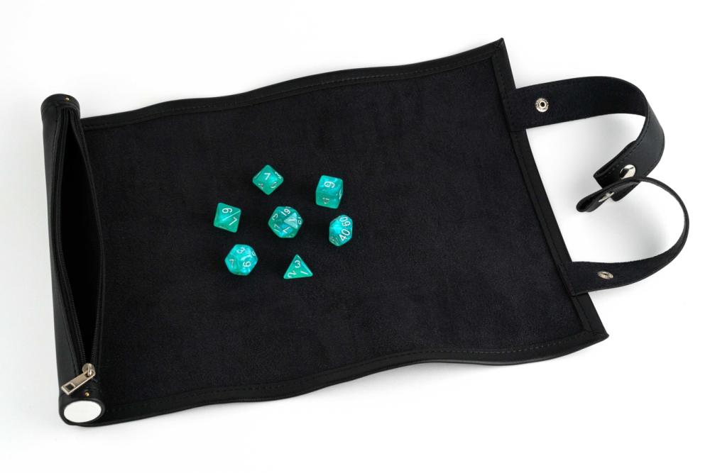 Dice Scroll Rolling Mat and Carrying Case (Black) | Goblin Market ...