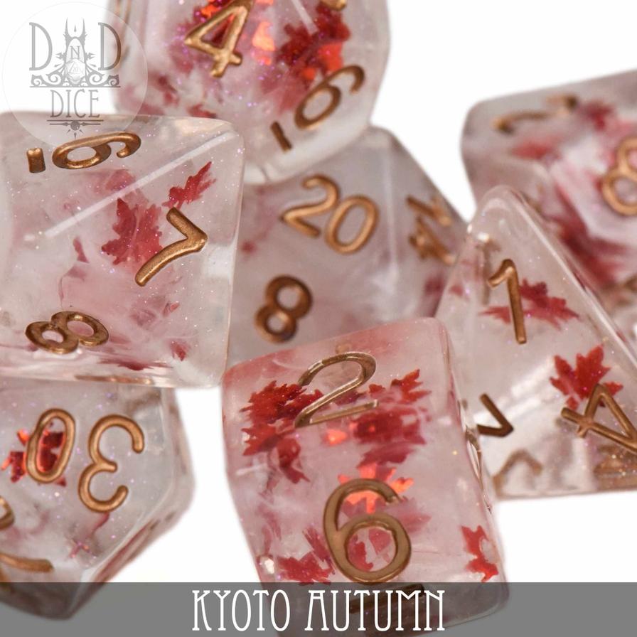 DND Dice: Resin 7-Die Set—Kyoto Autumn | Goblin Market — Chicago Manga ...