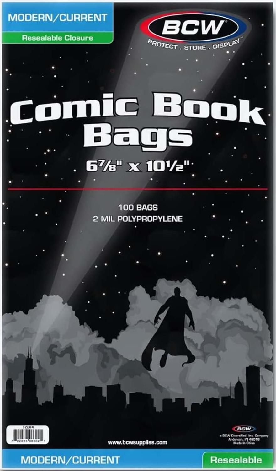 BCW Modern/Current Resealable Comic Book Bags (100 ct) | Goblin Market ...
