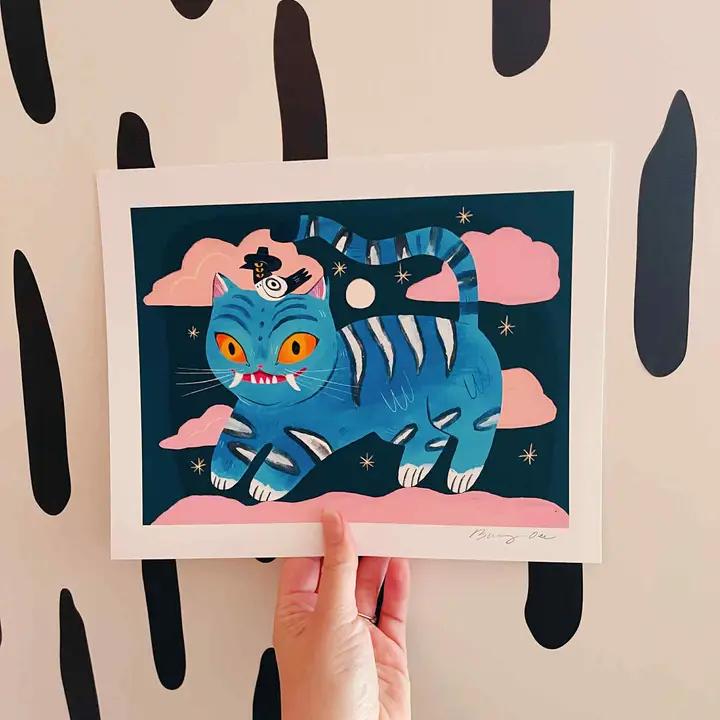 Bunny Dee Art Print 8x10: Silly Derpy Tiger | Goblin Market — Chicago ...